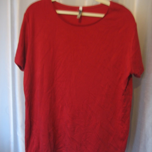White Stag | Tops | White Stag Solid Red Short Sleeve Shirt Sz 214 ...